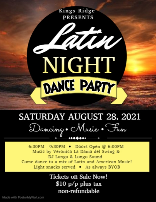 Latin Dance Night Poster | PosterMyWall