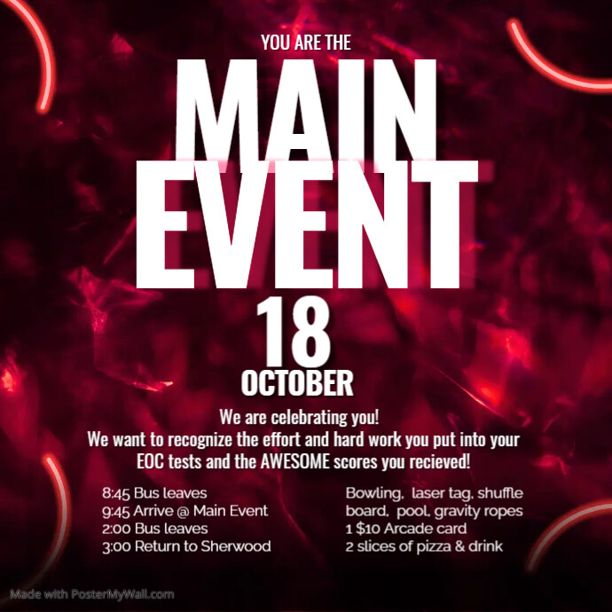 Main Event | PosterMyWall