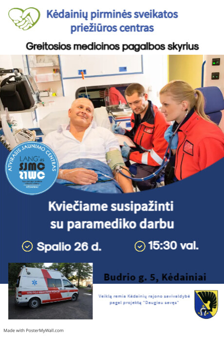 Blue Non-emergency Ambulance Service Flyer | PosterMyWall