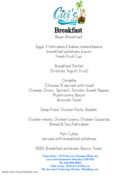 Cici's Summer Breakfast | PosterMyWall
