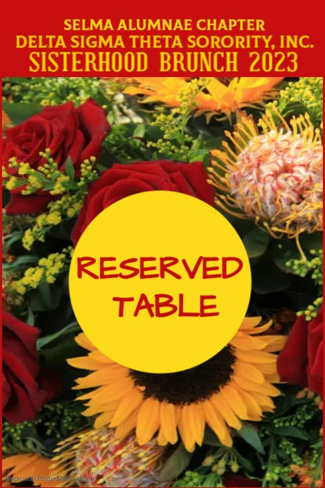 RESERVED TABLE | PosterMyWall