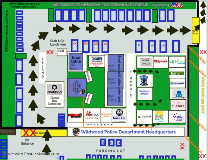WPD Memorial Day Event Map | PosterMyWall