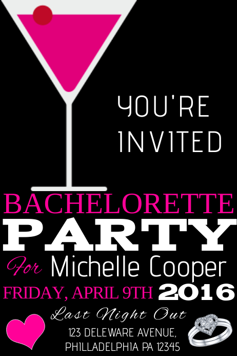 BACHELORETTE PARTY Template | PosterMyWall