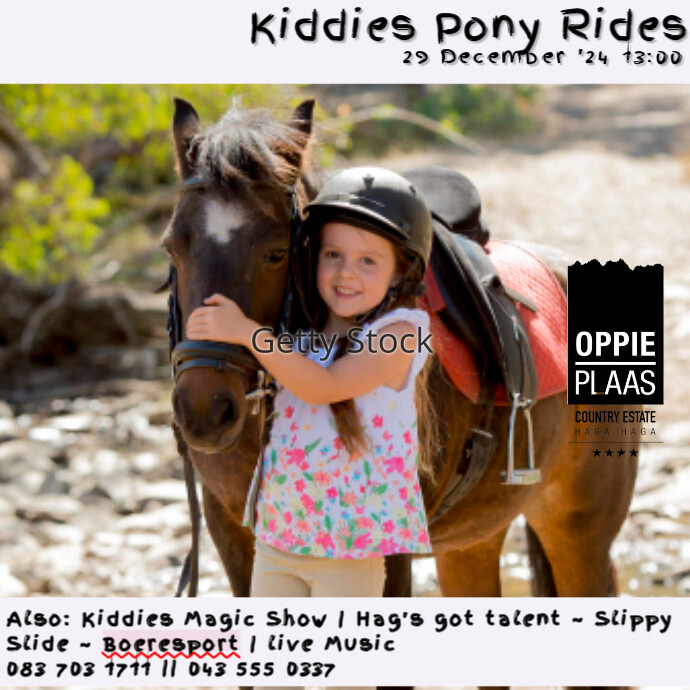 Kiddies Pony Rides | PosterMyWall
