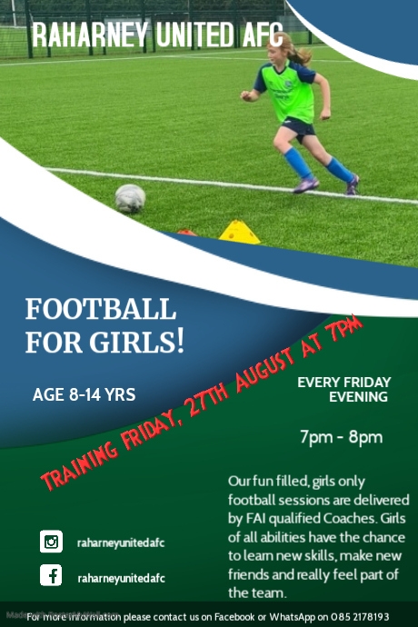 Copy of Young Women's Soccer Football Poster | PosterMyWall