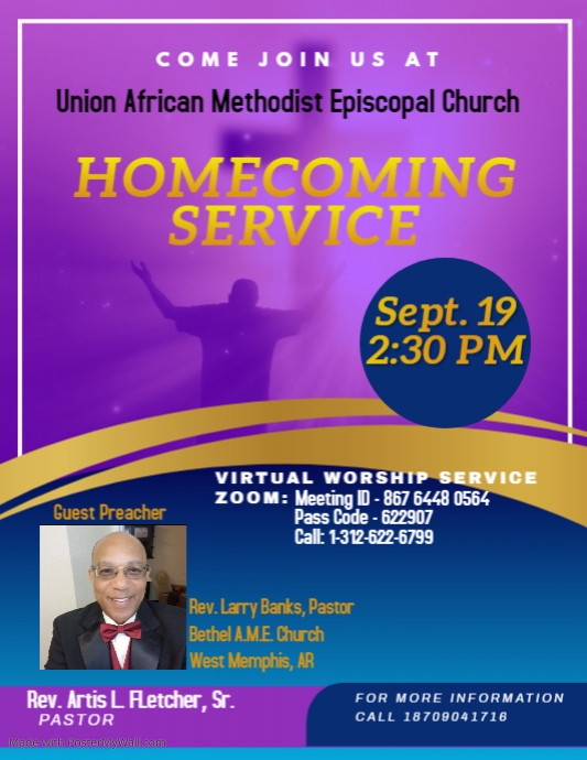 Copy of Homecoming Church Service | PosterMyWall