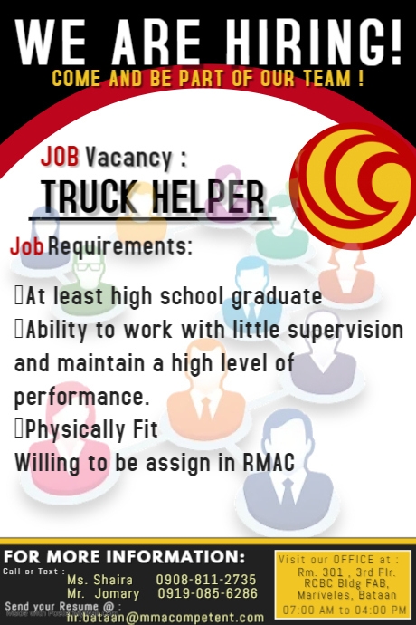 Copy of TRUCK HELPER | PosterMyWall