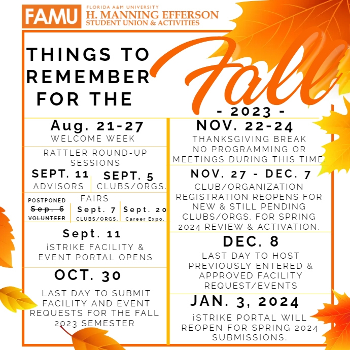 THINGS TO REMEMEBR FOR THE FALL 2023 (3) | PosterMyWall