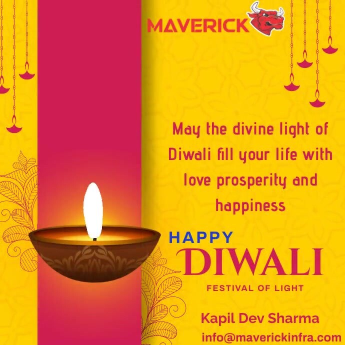 Diwali Festival Greeting Post Template | PosterMyWall