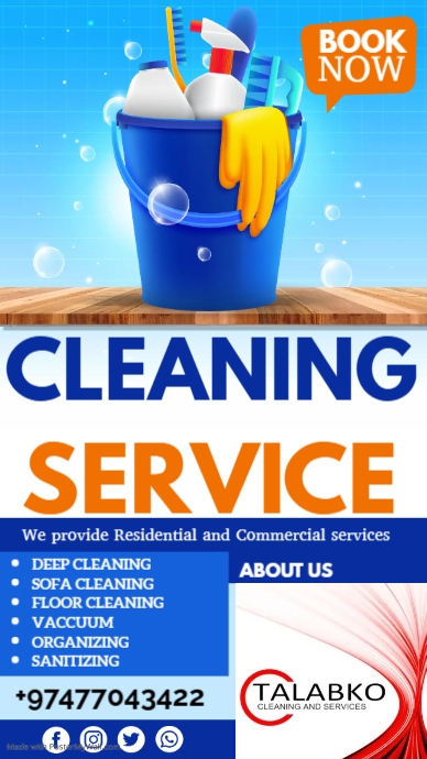 cleaning service digital display | PosterMyWall