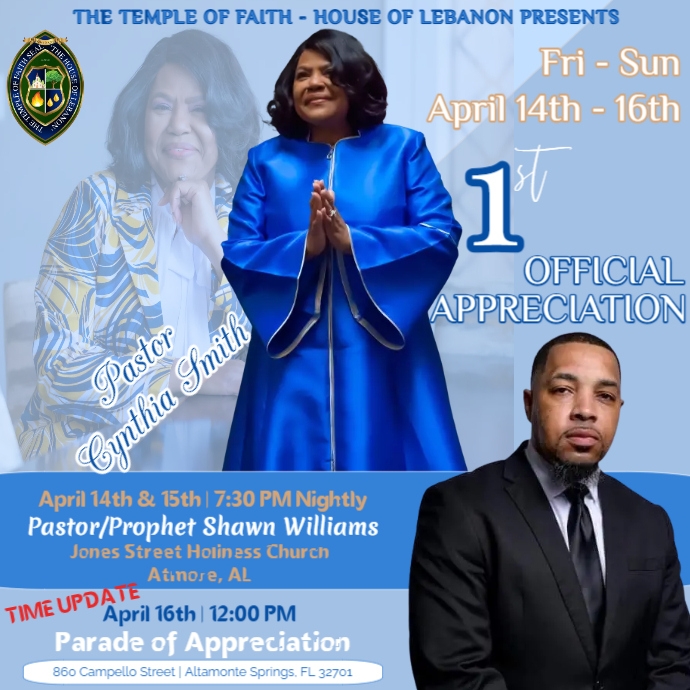 Pastor C Appreciation 2023 | PosterMyWall