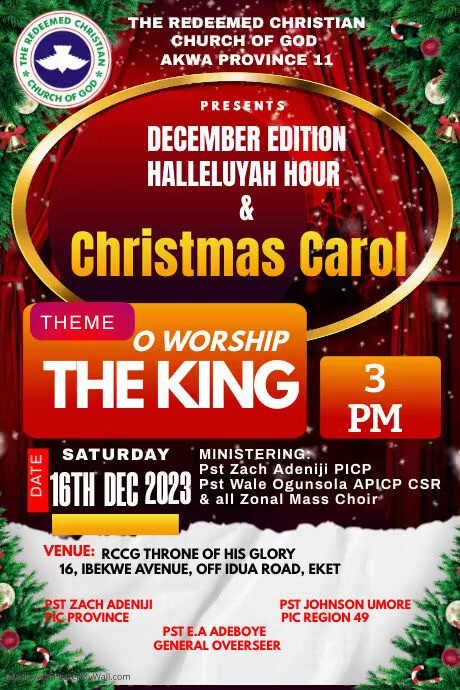 christmas service template | PosterMyWall