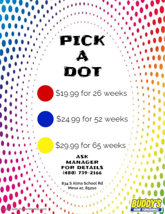 PICK A DOT | PosterMyWall
