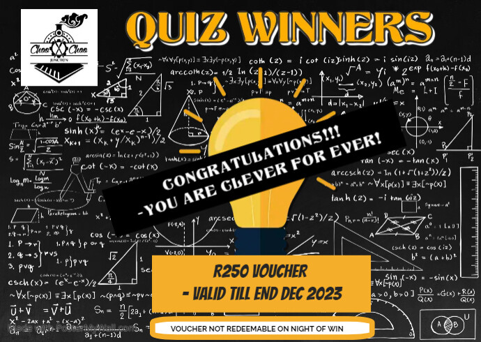 Copy of QUIZ WINNERS CHOO | PosterMyWall