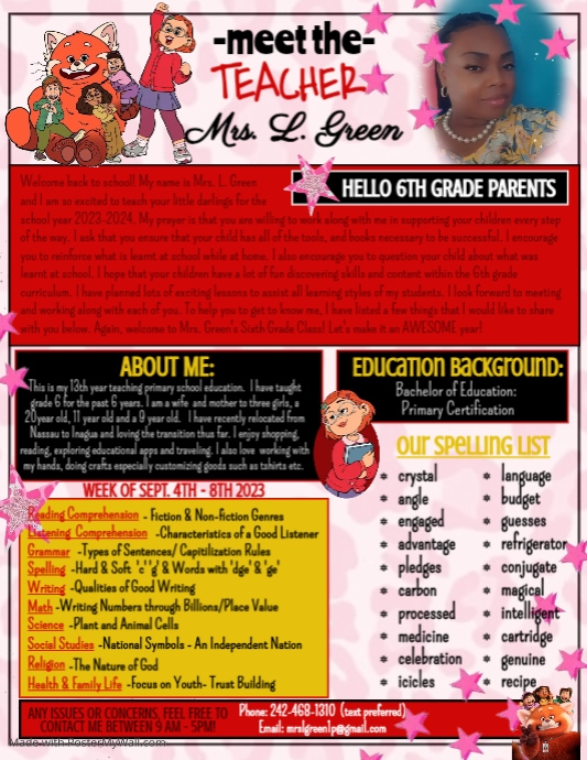 Disco Meet the Teacher Newsletter | PosterMyWall