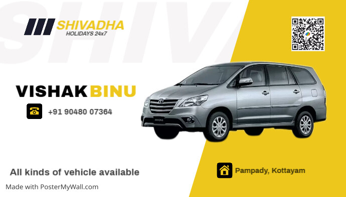 Taxi service business card | PosterMyWall