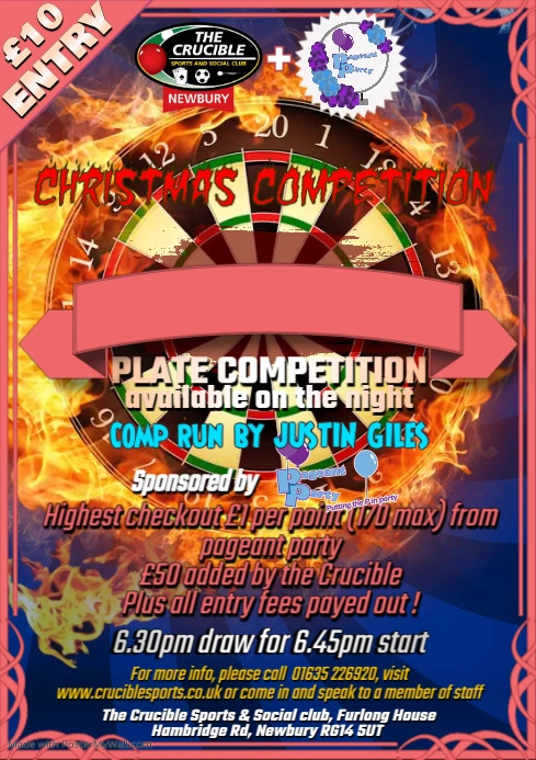 Darts competition newbury | PosterMyWall