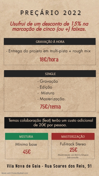 Copy of Cópia de Business Price List Template Vintage | PosterMyWall