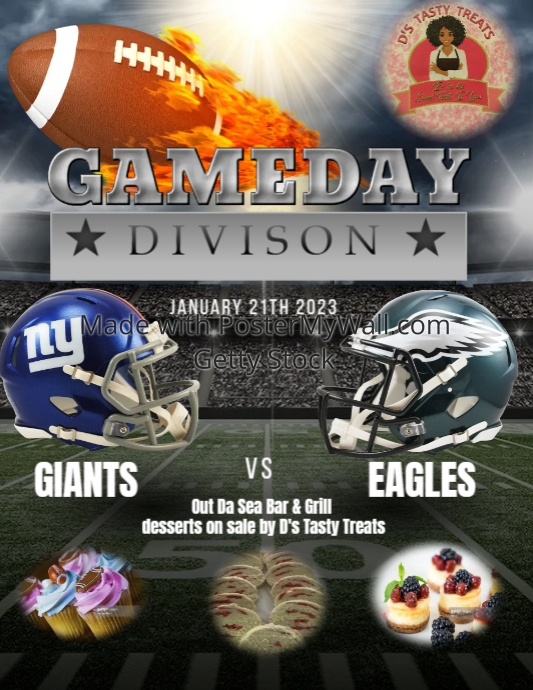 NFL Divisional Round 2022 FLYER GIANTS vs EAG | PosterMyWall