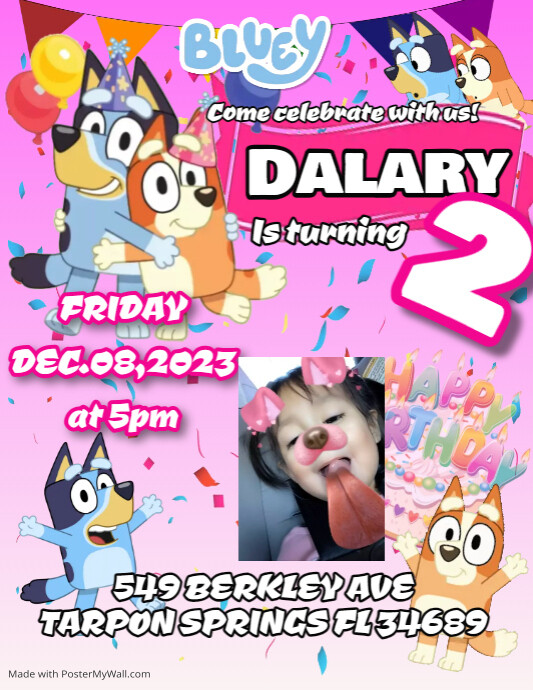 Bluey birthday party | PosterMyWall