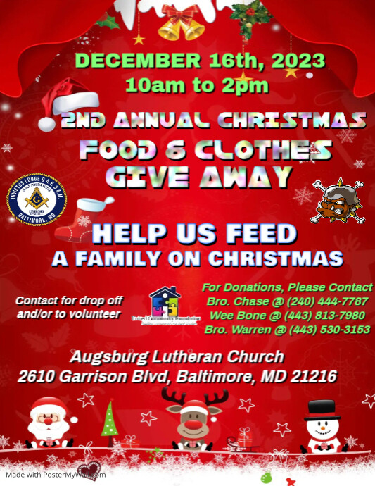 Christmas Food Drive flyer template | PosterMyWall