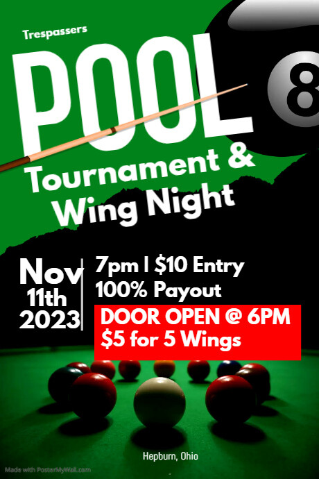 Copy of Pool Tournament Poster | PosterMyWall