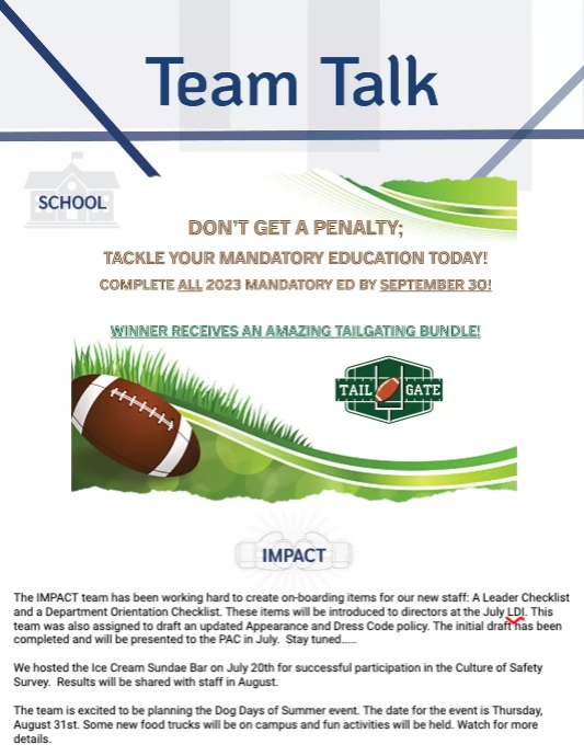 August Team Talk 1 | PosterMyWall