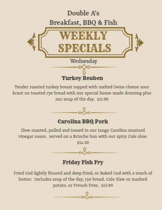 Copy of Weekly Specials, | PosterMyWall