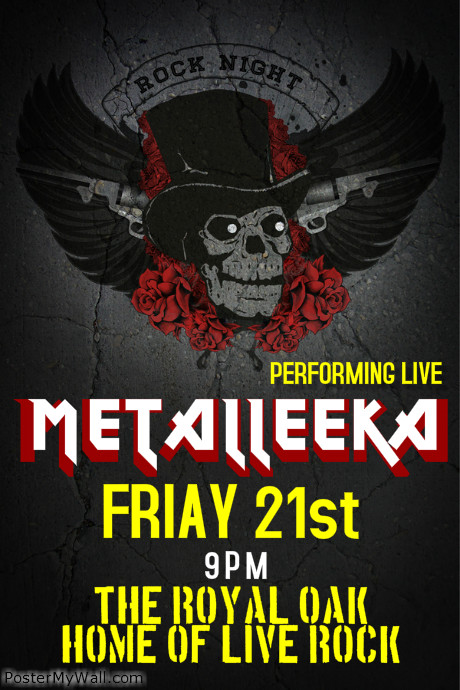 METTALLEEKA THIS FRIDAY AT THE ROYAL OAK | PosterMyWall