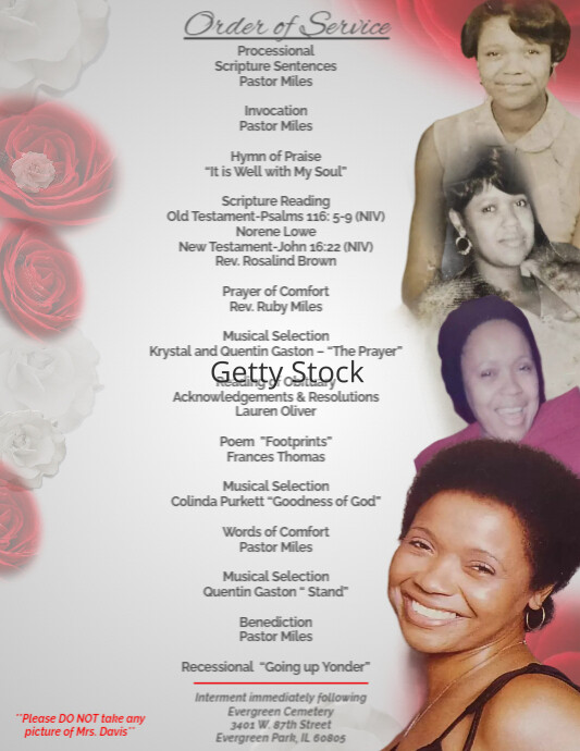 Funeral Program, Celebration of Life (1) | PosterMyWall