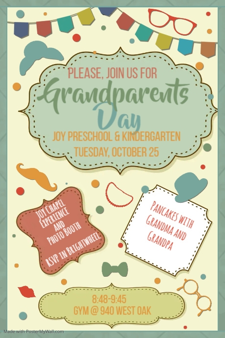 Grandparents Day Party Poster Template | PosterMyWall