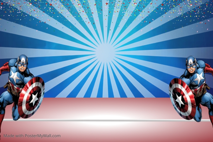 Captain America Birthday | PosterMyWall