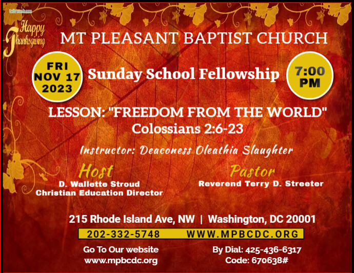 SUNDAY SCHOOL FELLOWSHIP | PosterMyWall