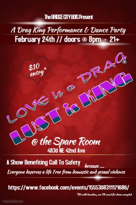 LoveLust Drag show | PosterMyWall