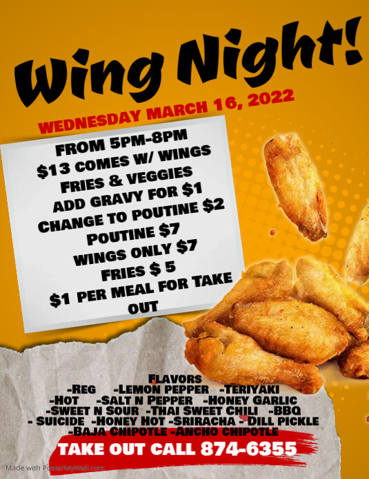Copy of Chicken Wings Flyer | PosterMyWall