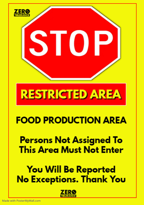 Copy of STOP Restricted Area | PosterMyWall