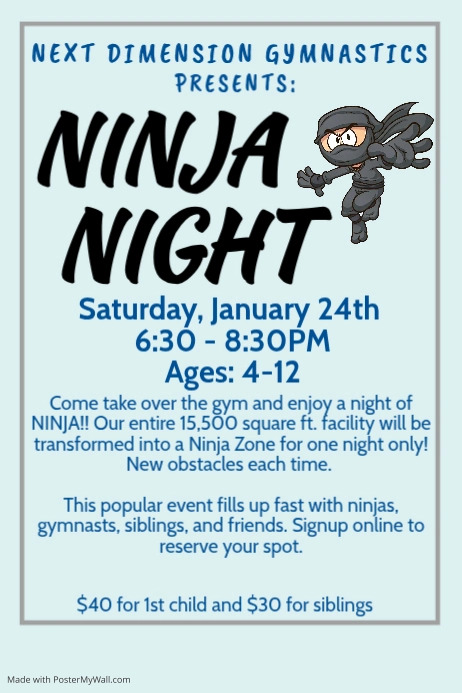 Copy of Day of the ninja flyer design template | PosterMyWall