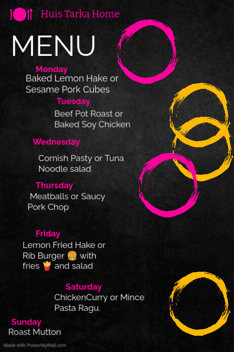 restaurant menu | PosterMyWall