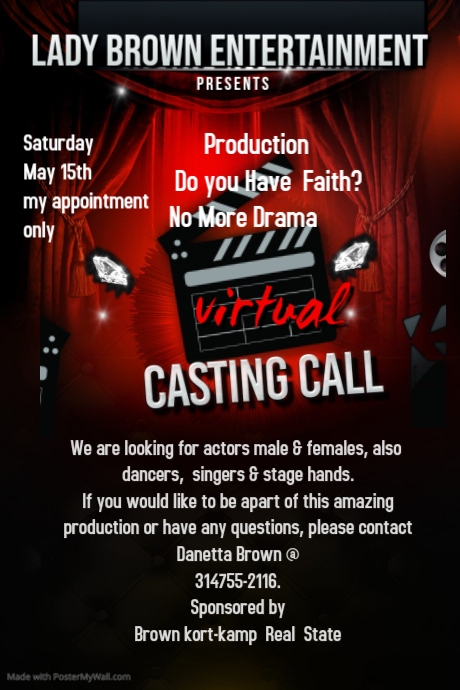 Copy of Copy of CASTING CALL FLYER TEMPLATE | PosterMyWall