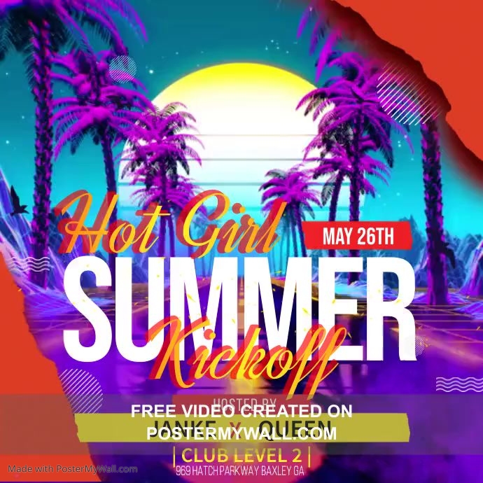 Summer Tropical Event Video Ads | PosterMyWall