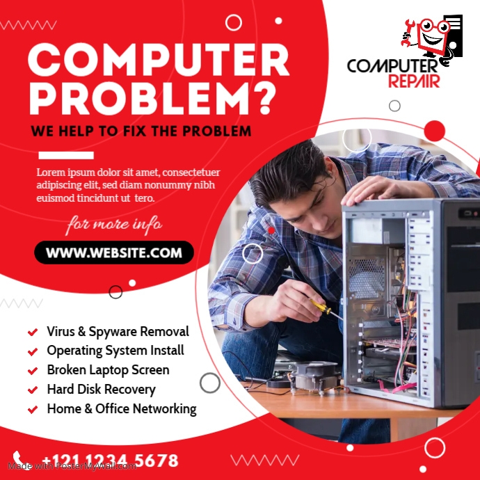 Computer Repair Social Media Post | PosterMyWall