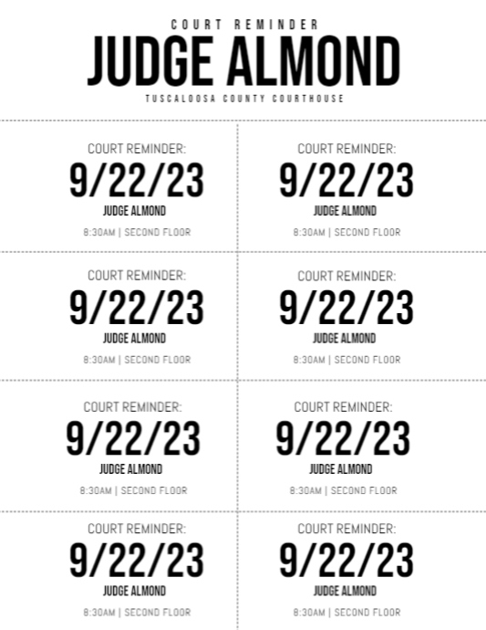 COURT REMINDER | PosterMyWall