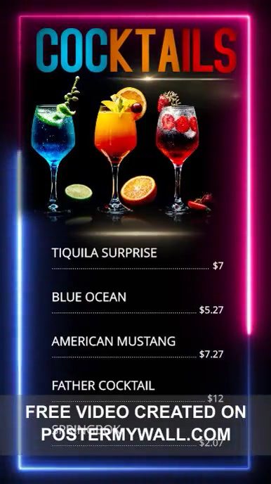 Cocktail Menu Design Inspiration | PosterMyWall