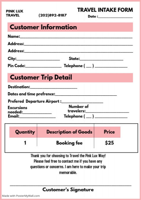 Copy of Retail Order Form Printable Template | PosterMyWall