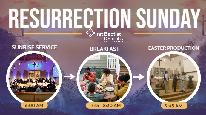 Ressurection Sunday Lineup | PosterMyWall