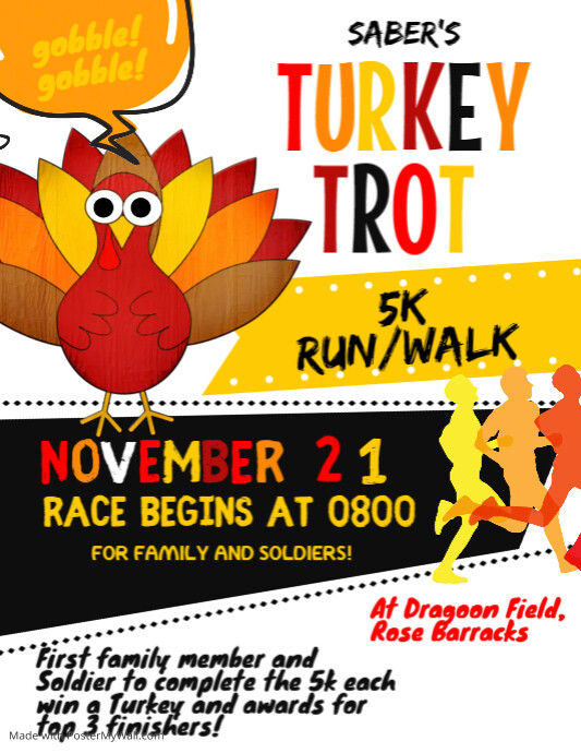 Turkey Trot Flyer | PosterMyWall