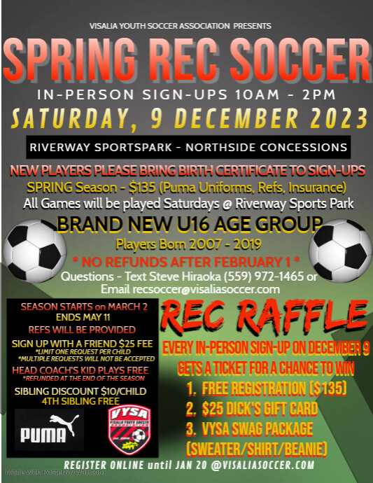 DEC In person SPRING 2024 Rec Flyer | PosterMyWall