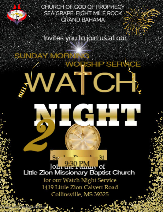 Watch Night Service | PosterMyWall