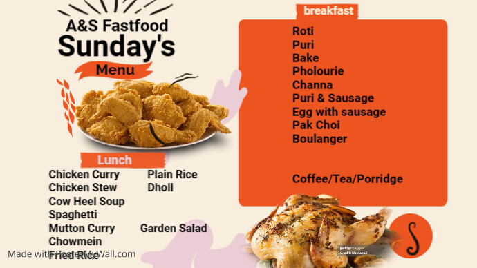 Restaurant Menu | PosterMyWall