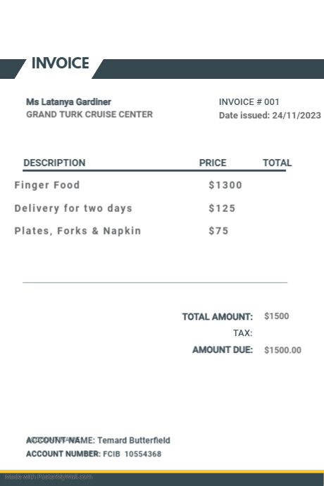 Modern Work Digital Invoice | PosterMyWall